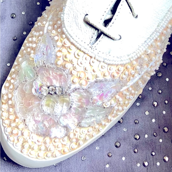 On Your Feet | Shoes | Nwot Beaded Glam Style Sneakers Stunning | Poshmark